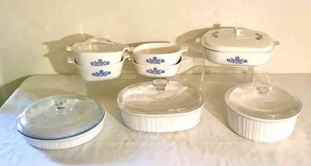 Vintage Blue and White Corningware Entertaining Set - Etsy