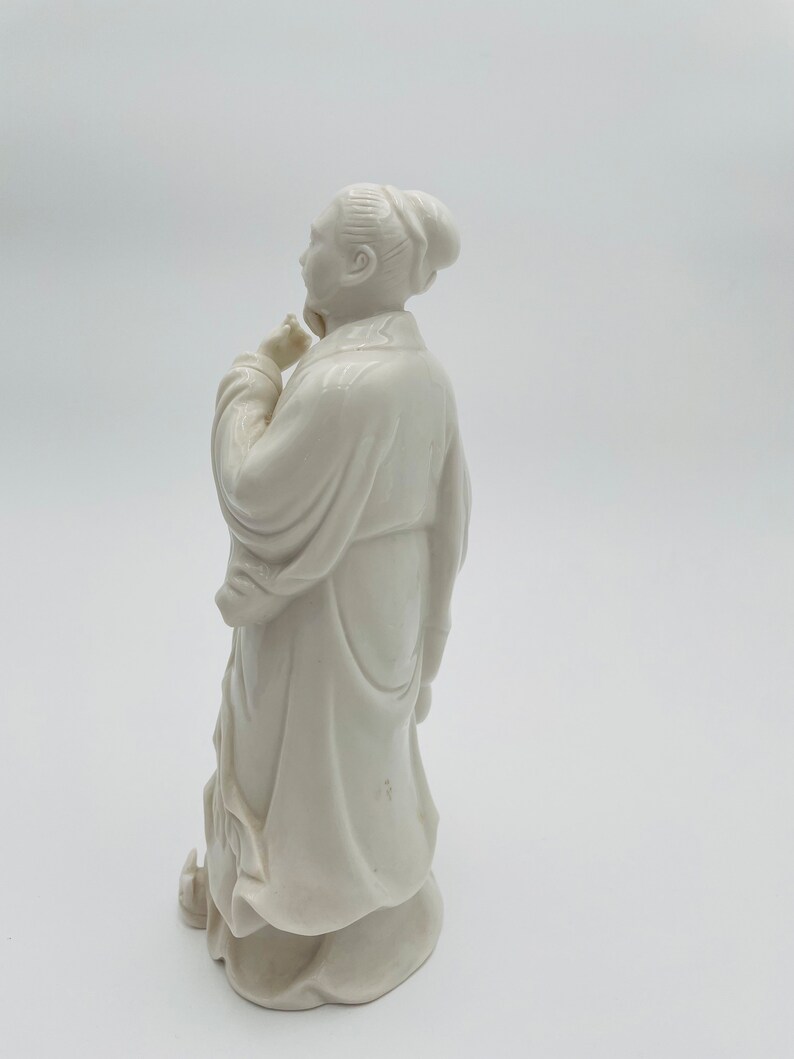 Antique Chinese Wise Man Blanc De Chine Porcelain Statue - Etsy
