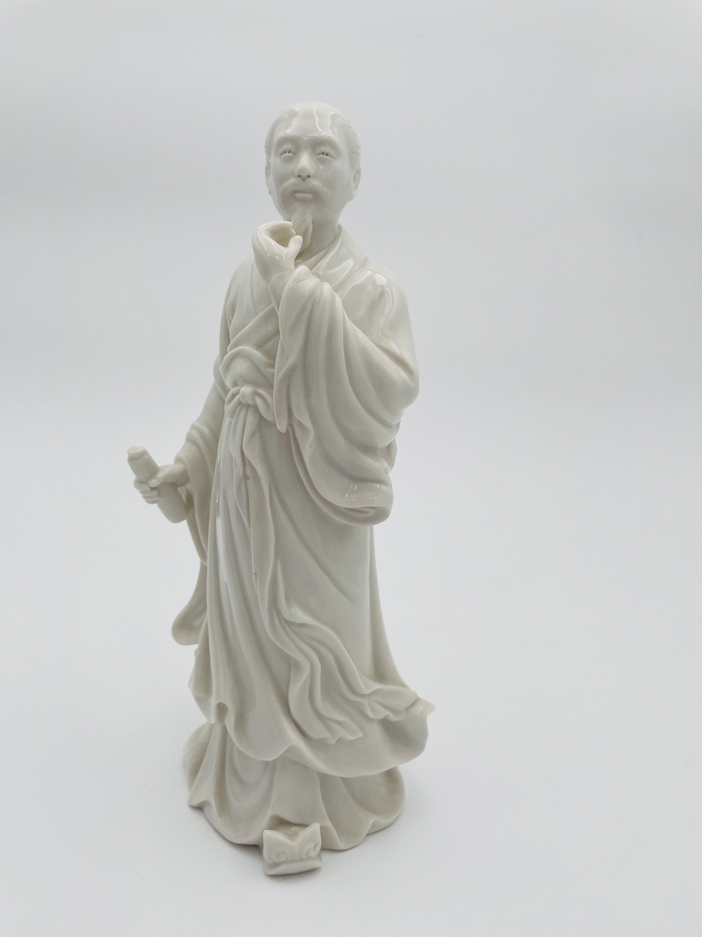 Antique Chinese Wise Man Blanc De Chine Porcelain Statue - Etsy