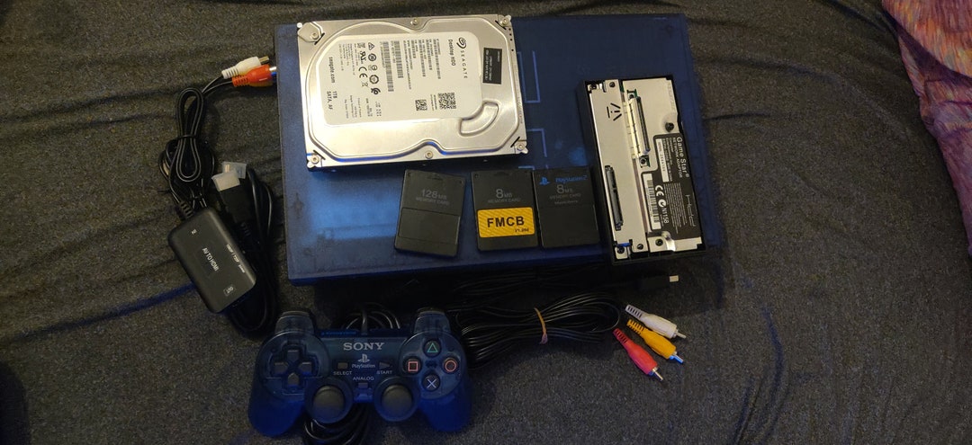 PS2 255 Games Rare Transparent Blue Japanese PS2. Plays Any Region From ...