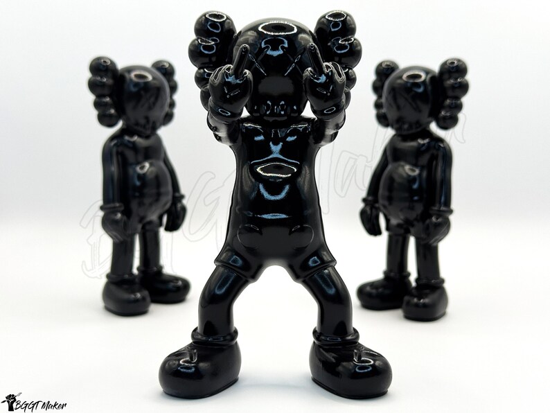 The KAWS – Middle Finger Pose – Fan Art Resin Figure | Hand-painted ...