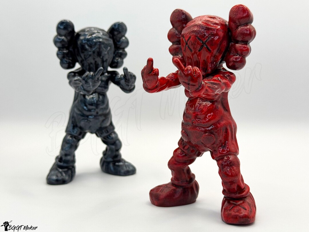 KAWS in Middle Finger Pose - Realistic Creepy Collection Figure | Kaws ...