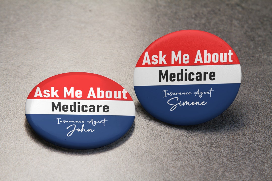 Ask Me About Medicare Custom Pinback Pin Buttons 3'' - Etsy
