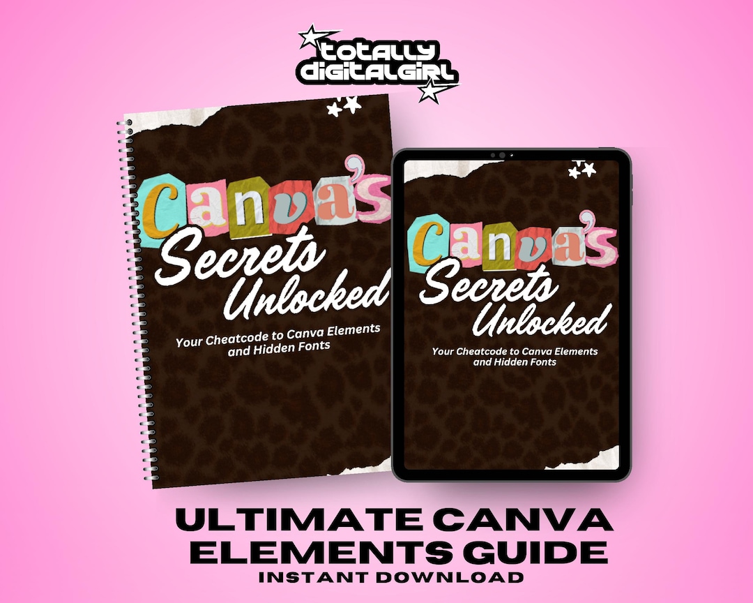 Canva Element Guide, Ebook, Canva, Digital Products, Canva Fonts ...