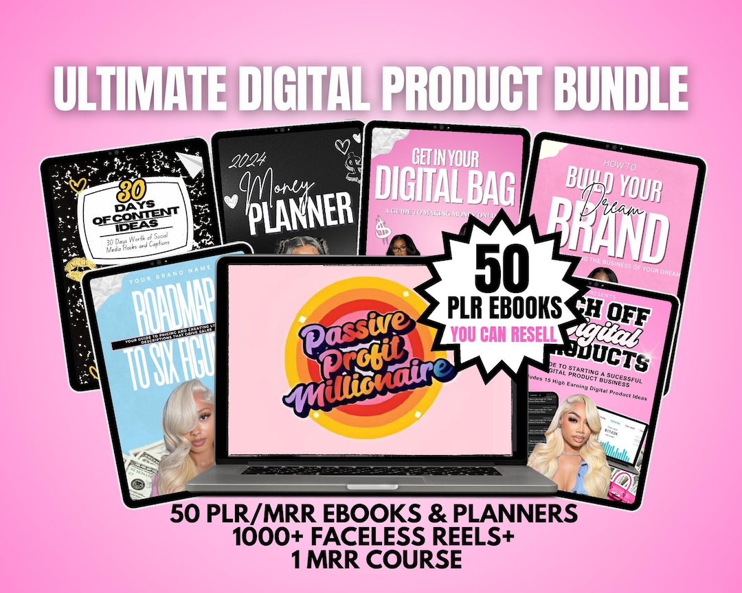 Plr, Ultimate Digital Products Bundle, 50 Ebooks, PLR Ebook, Plr ...