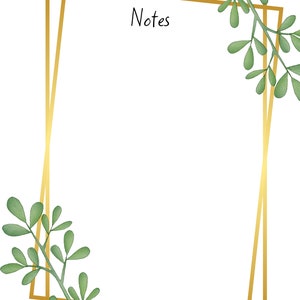 Printable Floral Notes Stationary Lined and Unlined, PDF Download ...