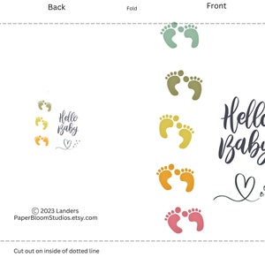 Hello Baby Printable Card, Gender Neutral Design (PDF Download) - Etsy