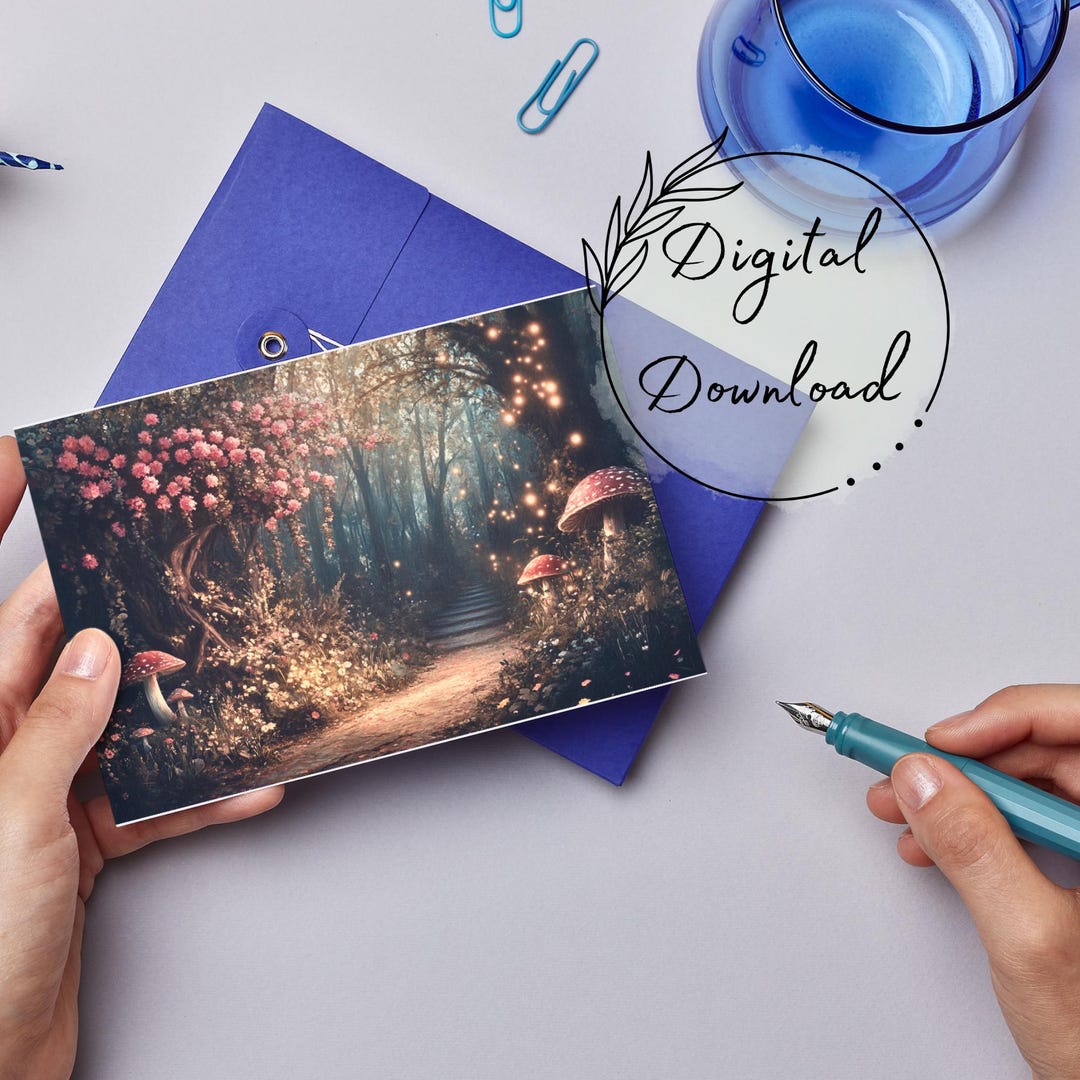 Enchanted Forest Printable Card – 7x5 Digital Greeting Card With ...