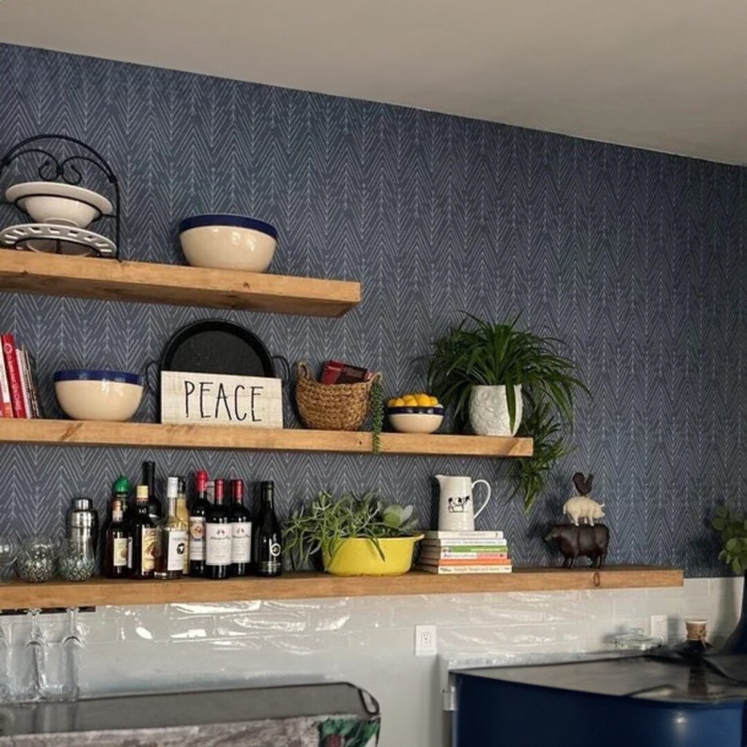 Floating Shelves Wood Floating Shelf 2-inch Thick - Etsy