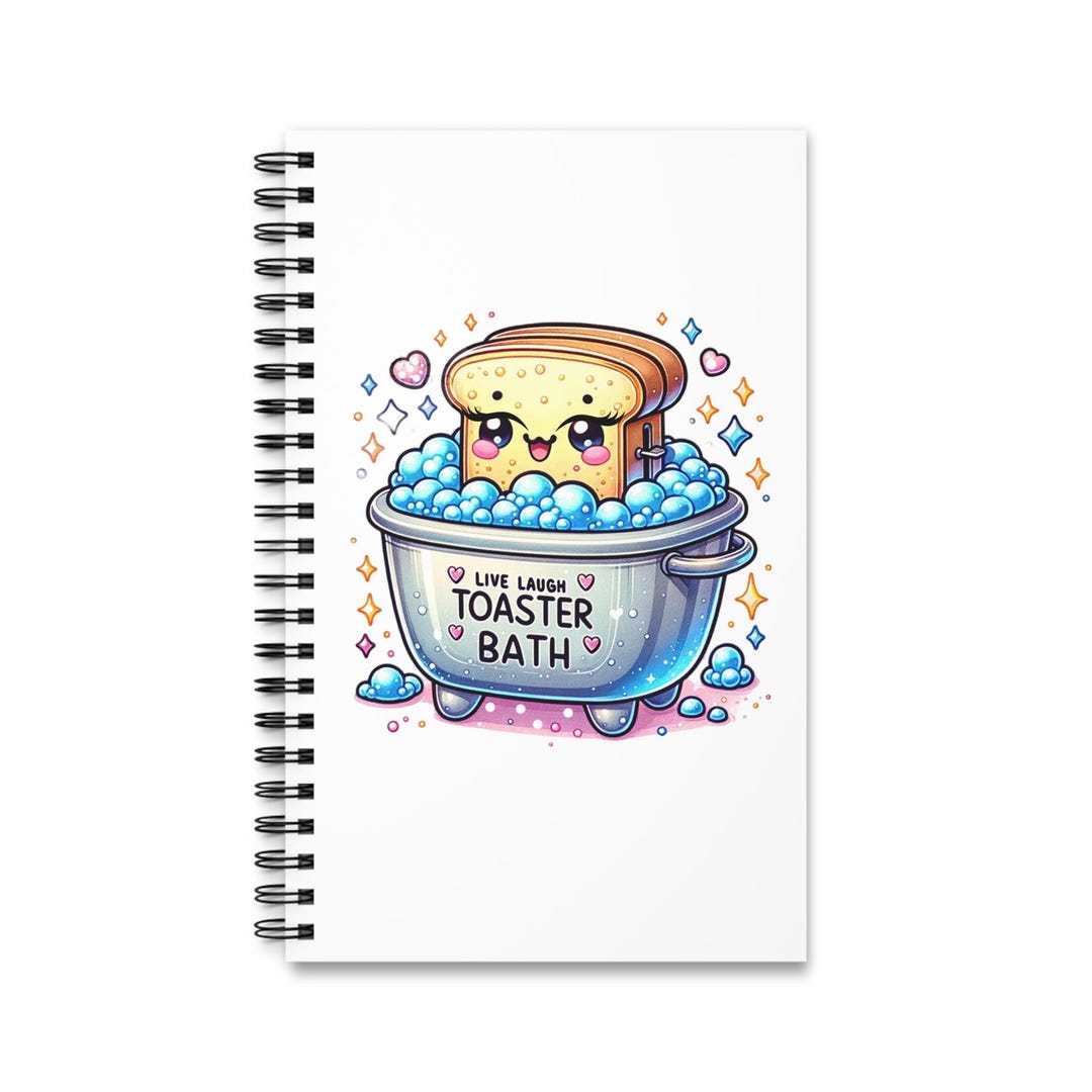 Live Laugh Toaster Bath Funny Spiral Journal Notebook - Etsy