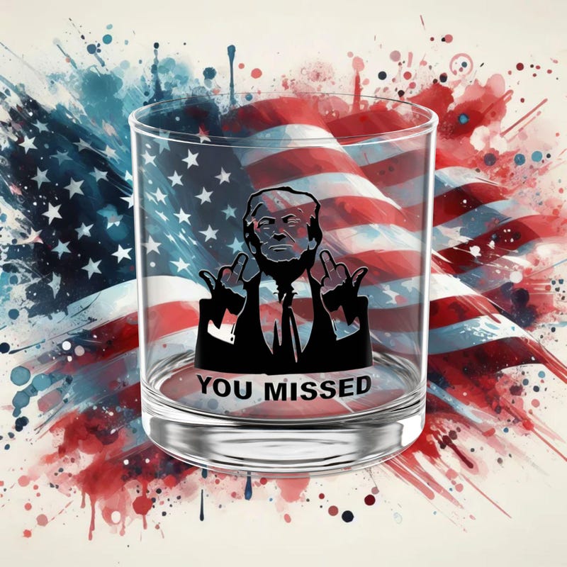 Trump You Missed Glass - Etsy