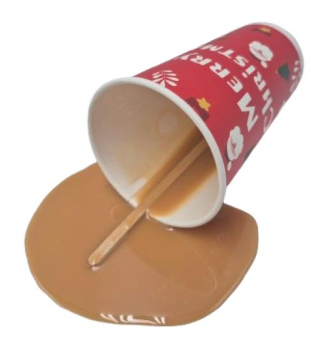 Spilled Christmas Santa Coffee Cup Fake Food Replica - Etsy