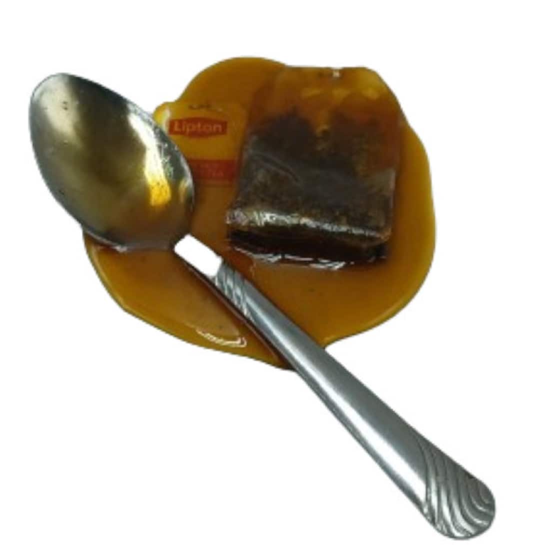 Spilled Tea With Spoon Fake Food Replica - Etsy