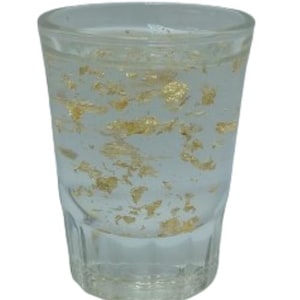 Double Shot Glass With Gold Flakes Fake Food Replica - Etsy