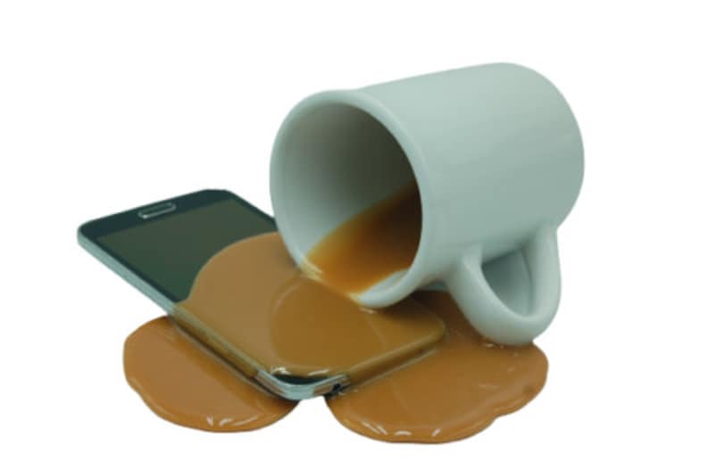 Coffee Spilled on Flat Screen Phone Fake Food Replica - Etsy