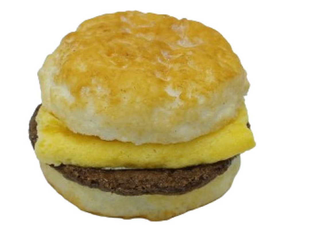 Sausage and Egg Biscuit Breakfast Sandwich Fake Food Replica - Etsy
