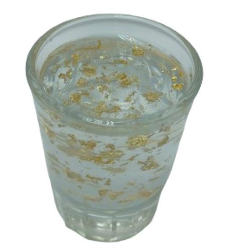 Double Shot Glass With Gold Flakes Fake Food Replica - Etsy
