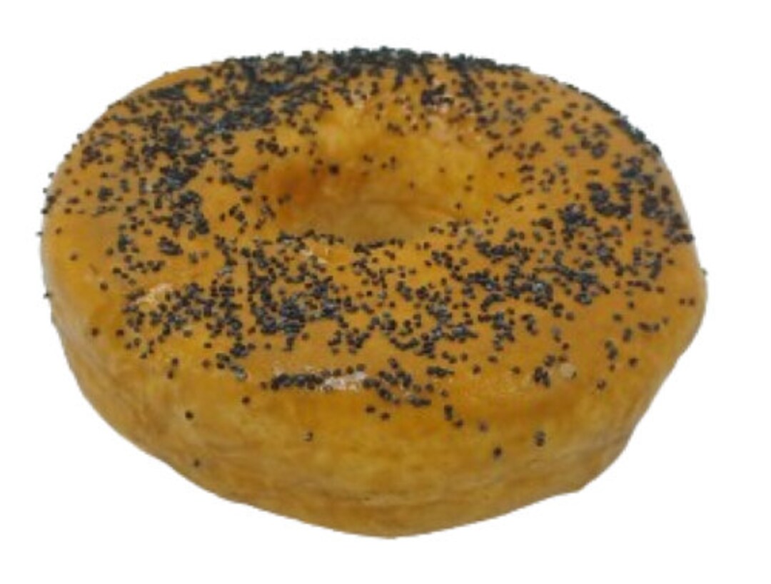Poppy Seed Bagel Fake Food Replica - Etsy