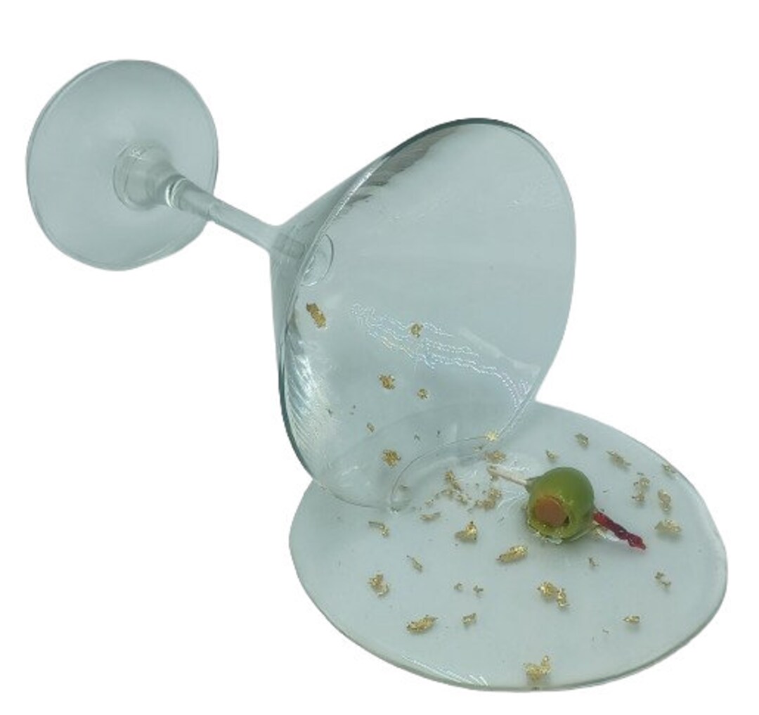 Spilled Martini With GOLD Flakes Fake Food Replica - Etsy