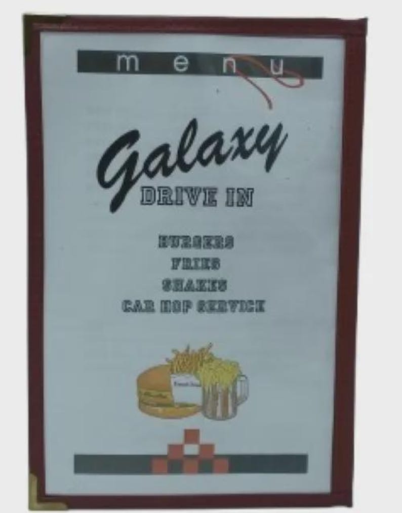 50's Diner Menu Fake Food Replica - Etsy