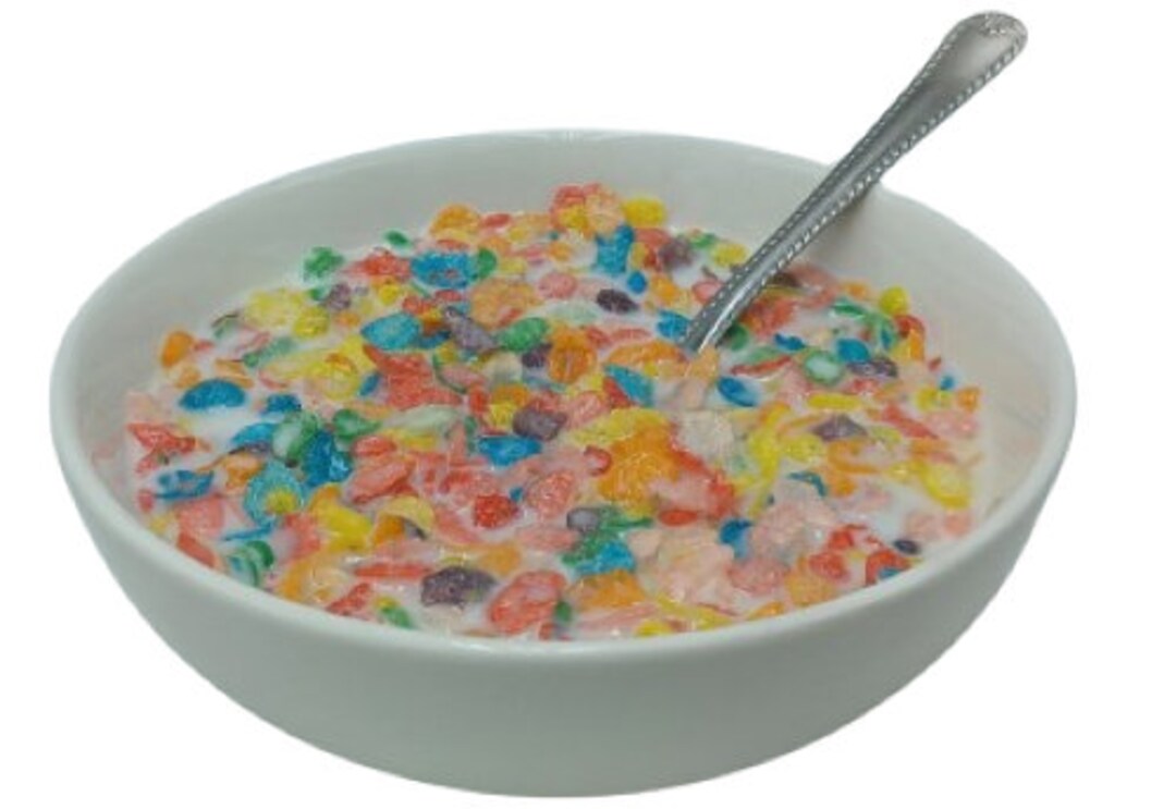 Fruity Flakes Cereal With Milk Fake Food Replica - Etsy