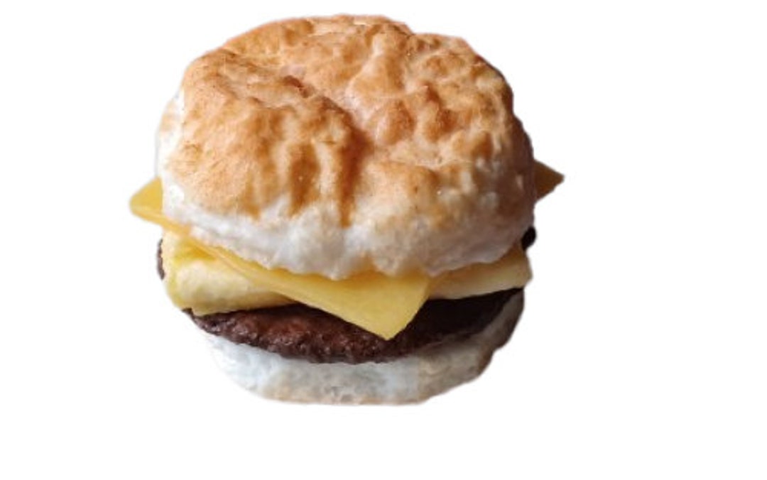 Sausage Egg and Cheese Biscuit Breakfast Sandwich Fake Food Replica - Etsy