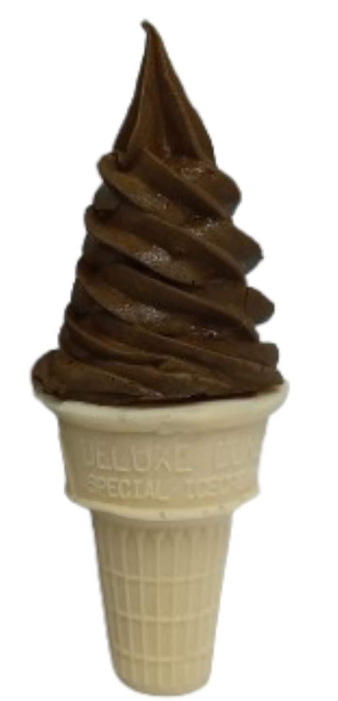 Dark Chocolate Soft Serve Ice Cream Cone Fake Food Replica - Etsy