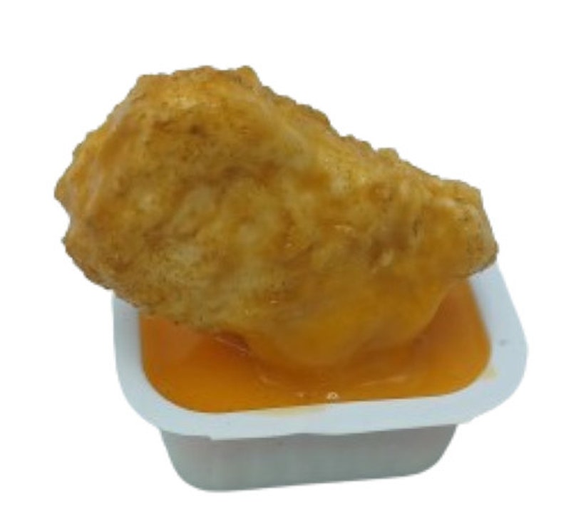 Chicken Nugget Suspended in Buffalo Dipping Sauce Fake Food Replica - Etsy