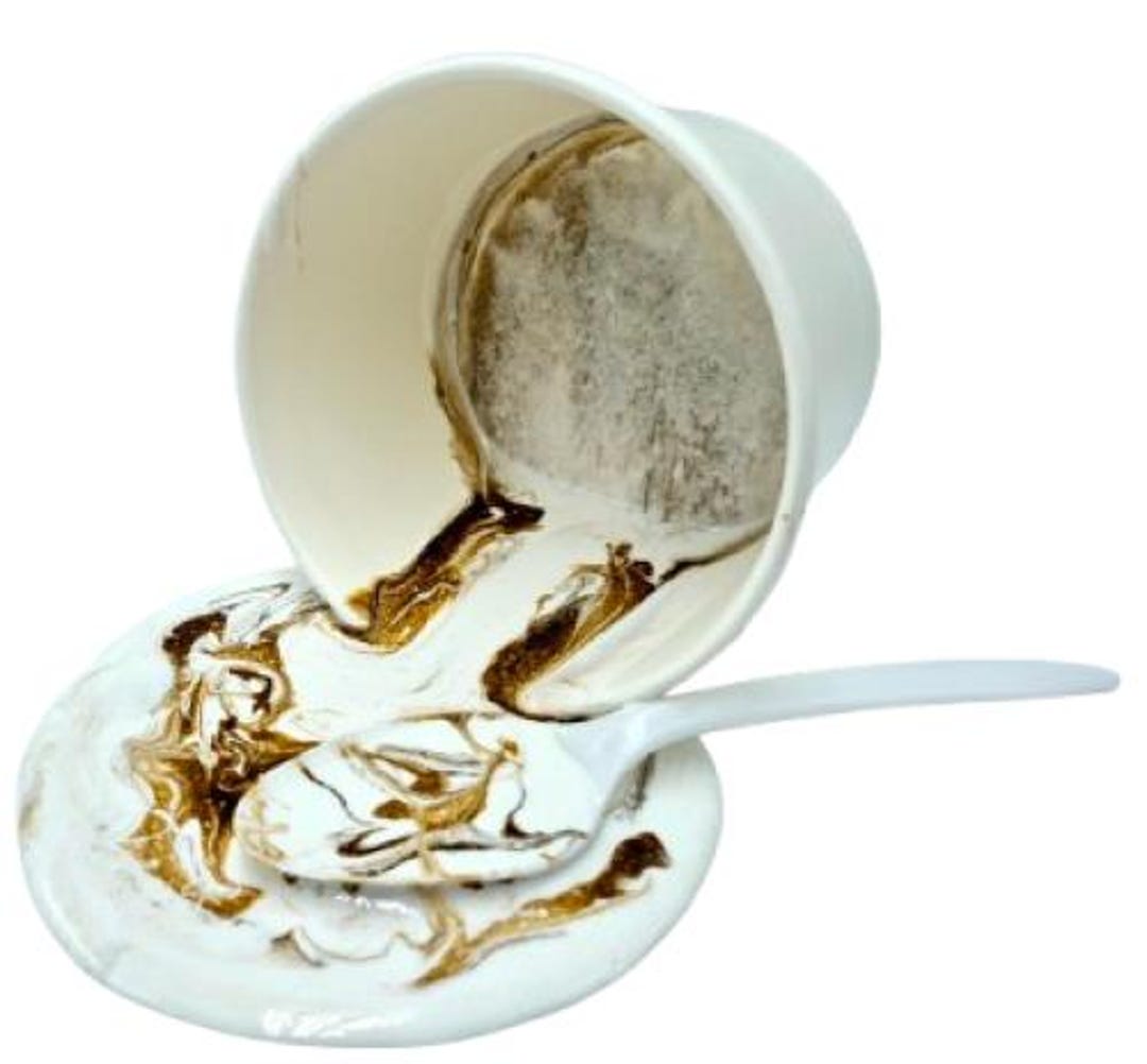 Vanilla Ice Cream Cup Spilled Fake Food Replica - Etsy
