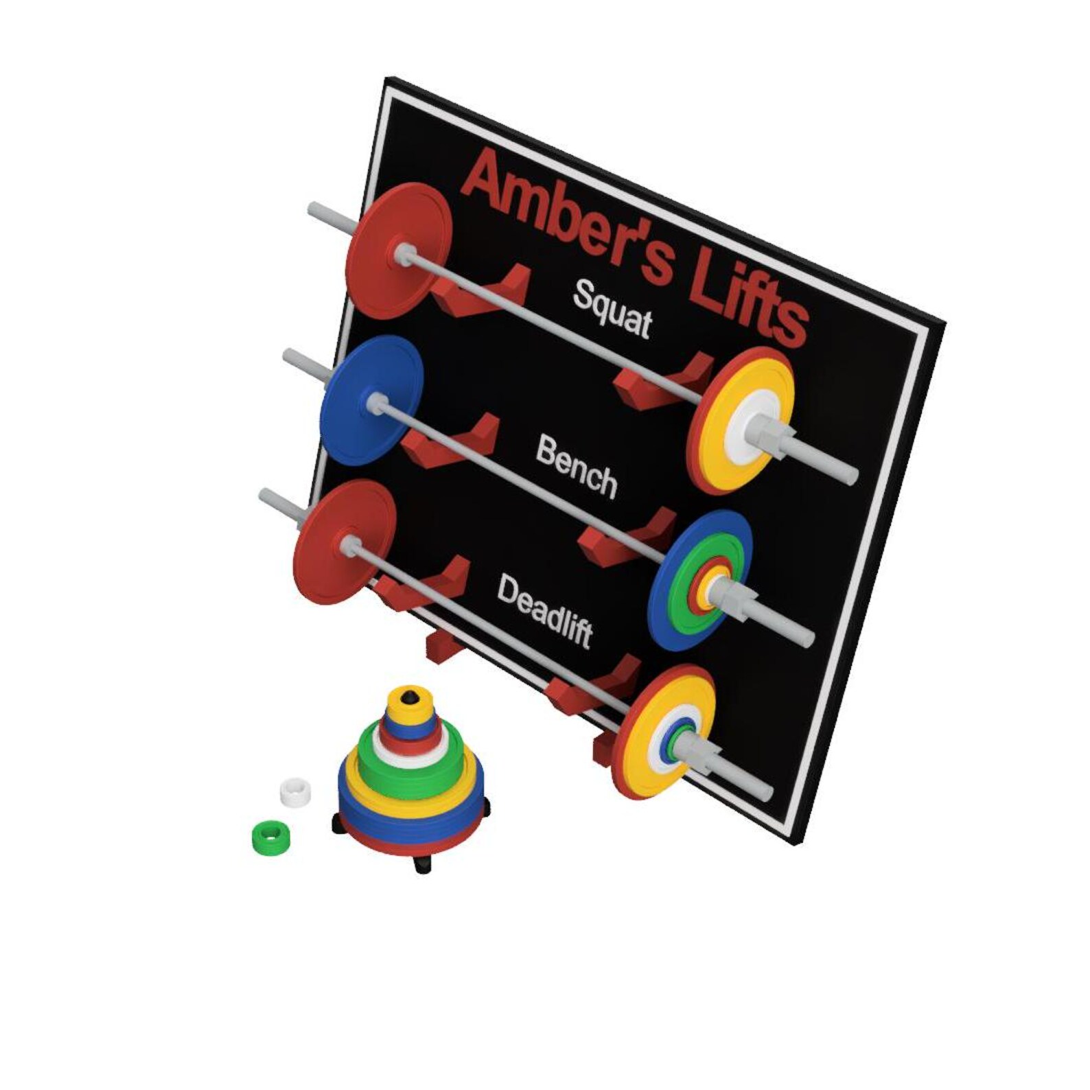 Personal Gym Lifts Tracking Board, Weightlifting Powerlifting Crossfit ...