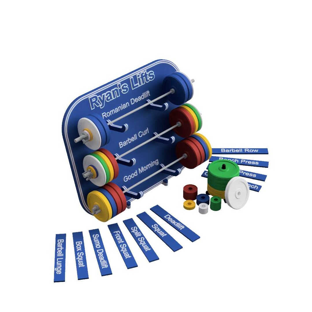 Personal Gym Lifts Tracking Board, Weightlifting Powerlifting Crossfit ...