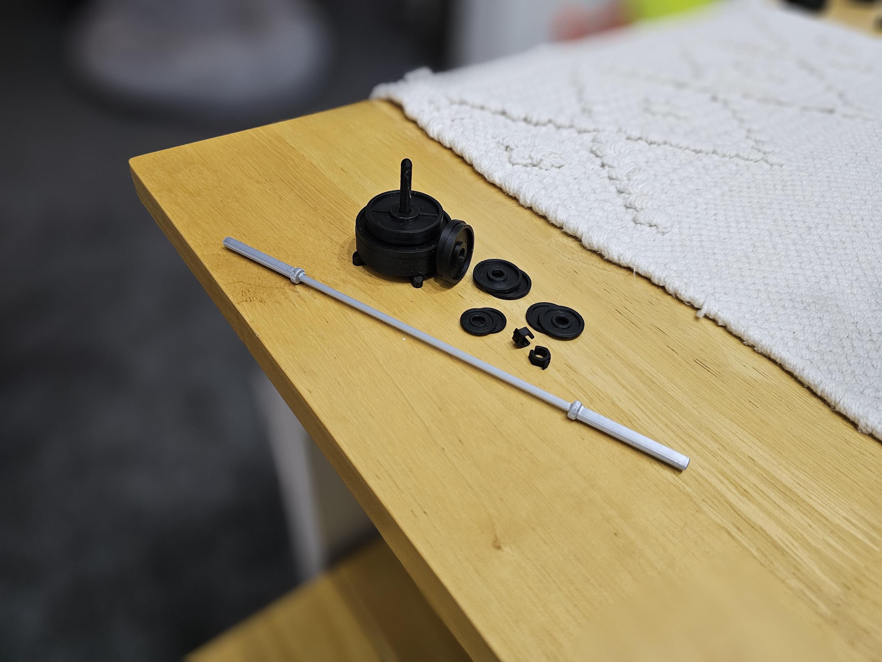 Miniature Weightlifting Powerlifting Cast Iron Plates, Collars, and ...