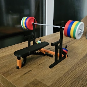 Miniature Gym Bench Press Display, Powerlifting Decor, Strongman Gift ...