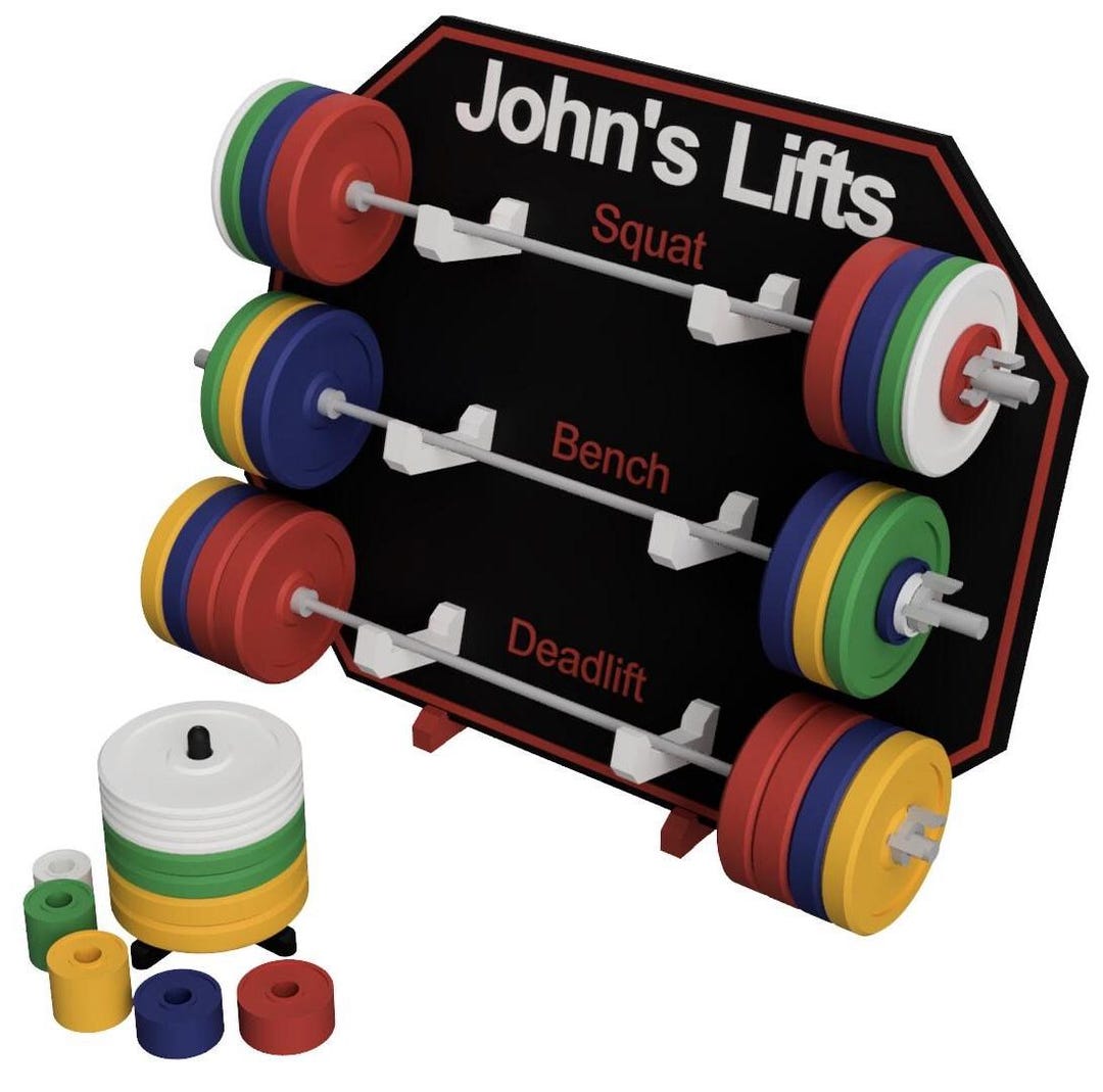 Personal Gym Lifts Tracking Board, Weightlifting Powerlifting Crossfit ...