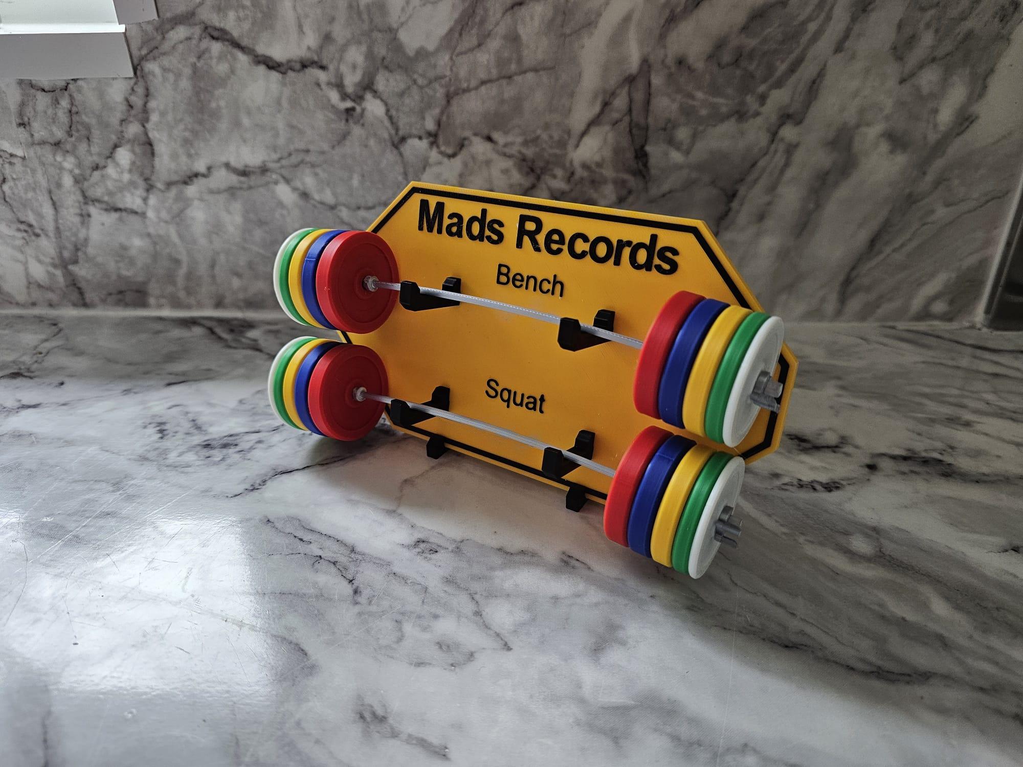 Personal Gym Lifts Tracking Board, Weightlifting Powerlifting Crossfit ...