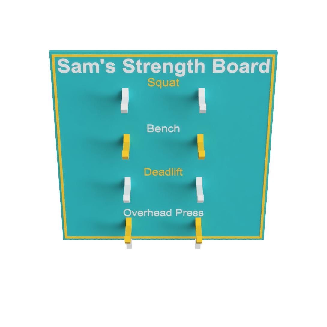 Personal Gym Lifts Tracking Board, Weightlifting Powerlifting Crossfit ...