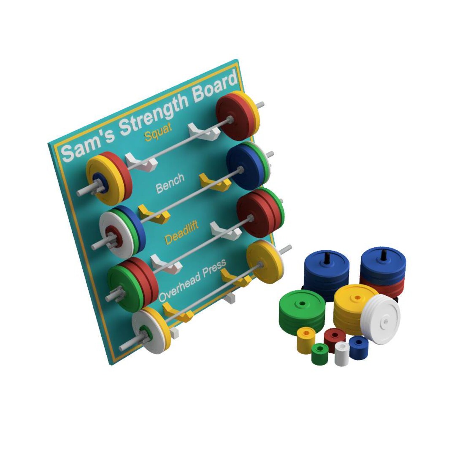 Personal Gym Lifts Tracking Board, Weightlifting Powerlifting Crossfit ...