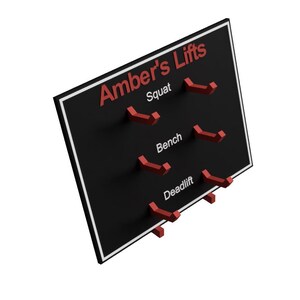 Personal Gym Lifts Tracking Board, Weightlifting Powerlifting Crossfit ...