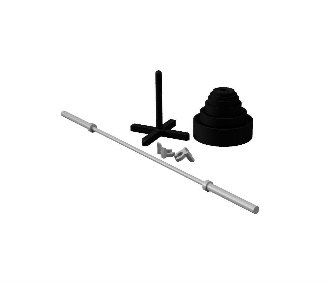 Miniature Weightlifting Powerlifting Cast Iron Plates, Collars, and ...