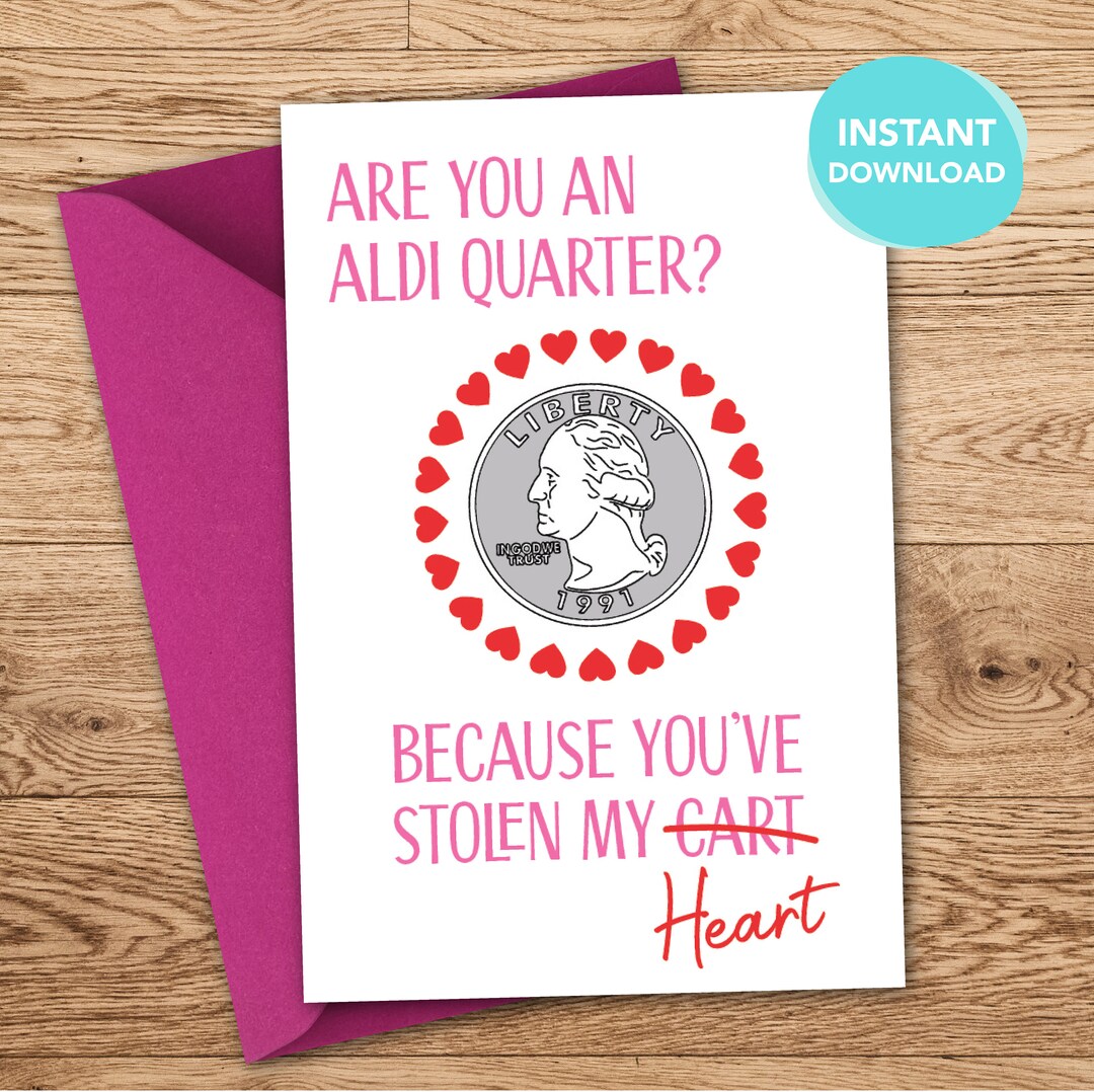 Valentine's Day Aldi Card, Anniversary Printable Card - Etsy