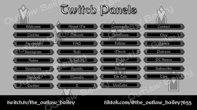 Skyrim Themed Twitch Bundle - 4 Scenes, 2 Overlays, 1 Webcam, 30 Twitch ...