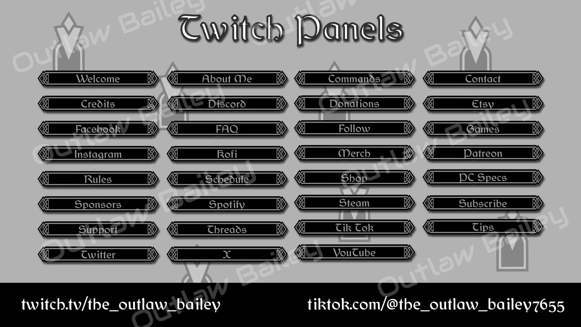 Skyrim Themed Twitch Bundle - 4 Scenes, 2 Overlays, 1 Webcam, 30 Twitch ...