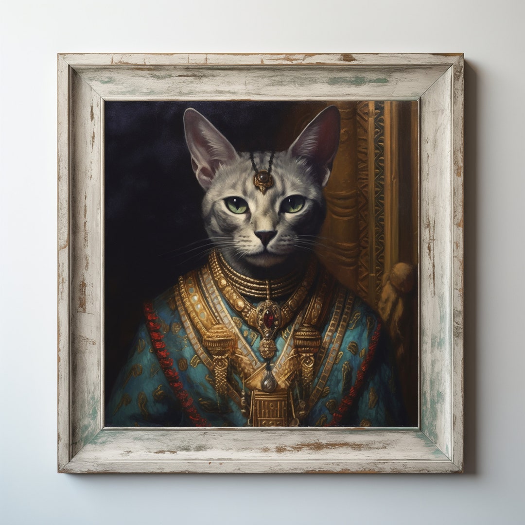 Persian Royalty Cat Funny Animal Wall Decor Persian Cat Empire Home ...