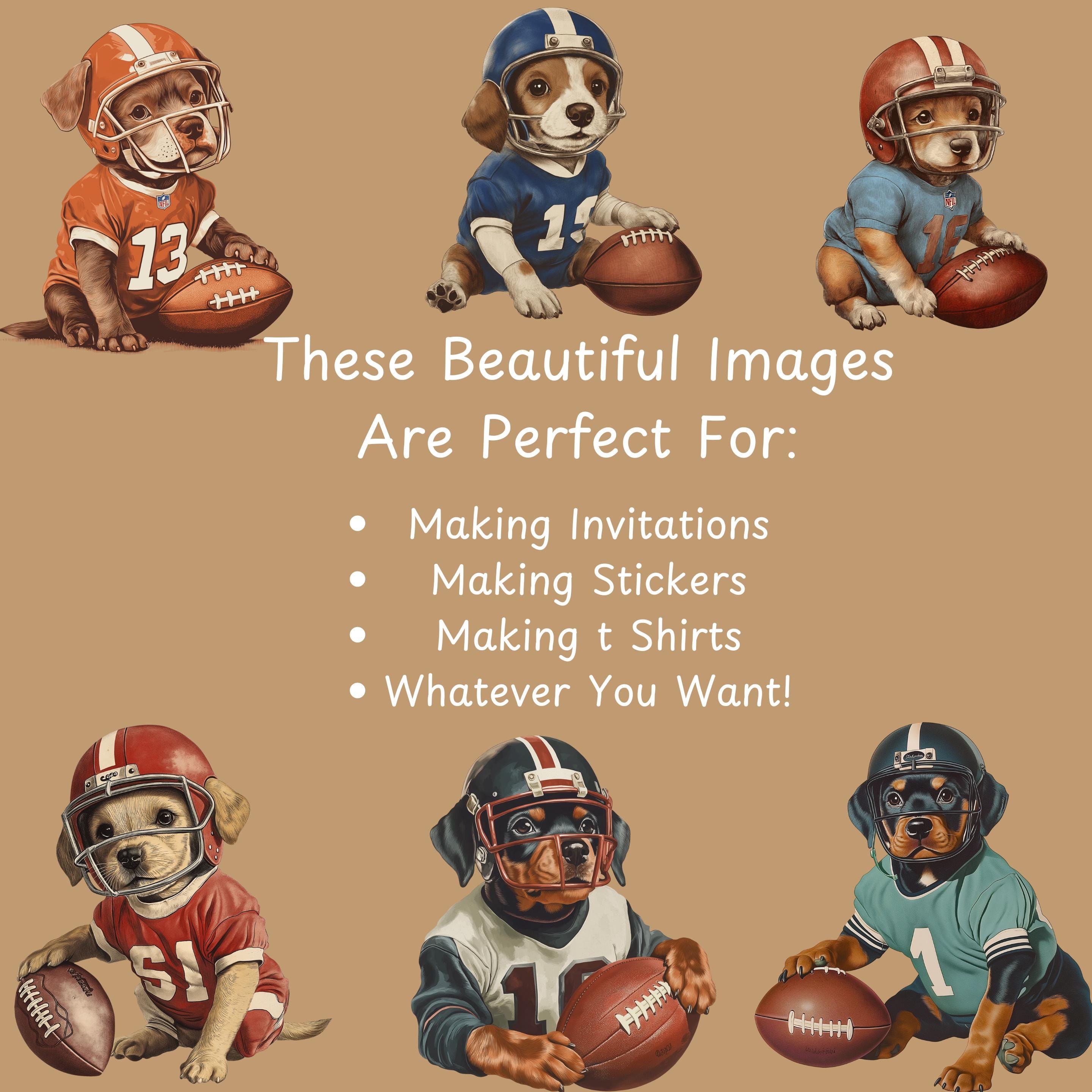 Football Dogs - Clipart Bundle - 24 PNG Files - Commercial Use ...
