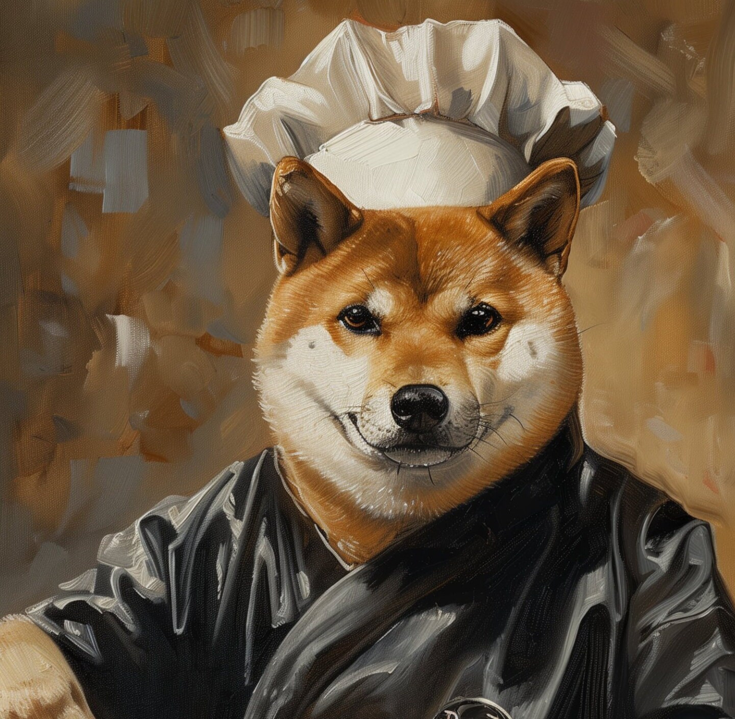 Sushi Chef Dog Digital Download Print Shiba Inu Cook Small Black Dog ...