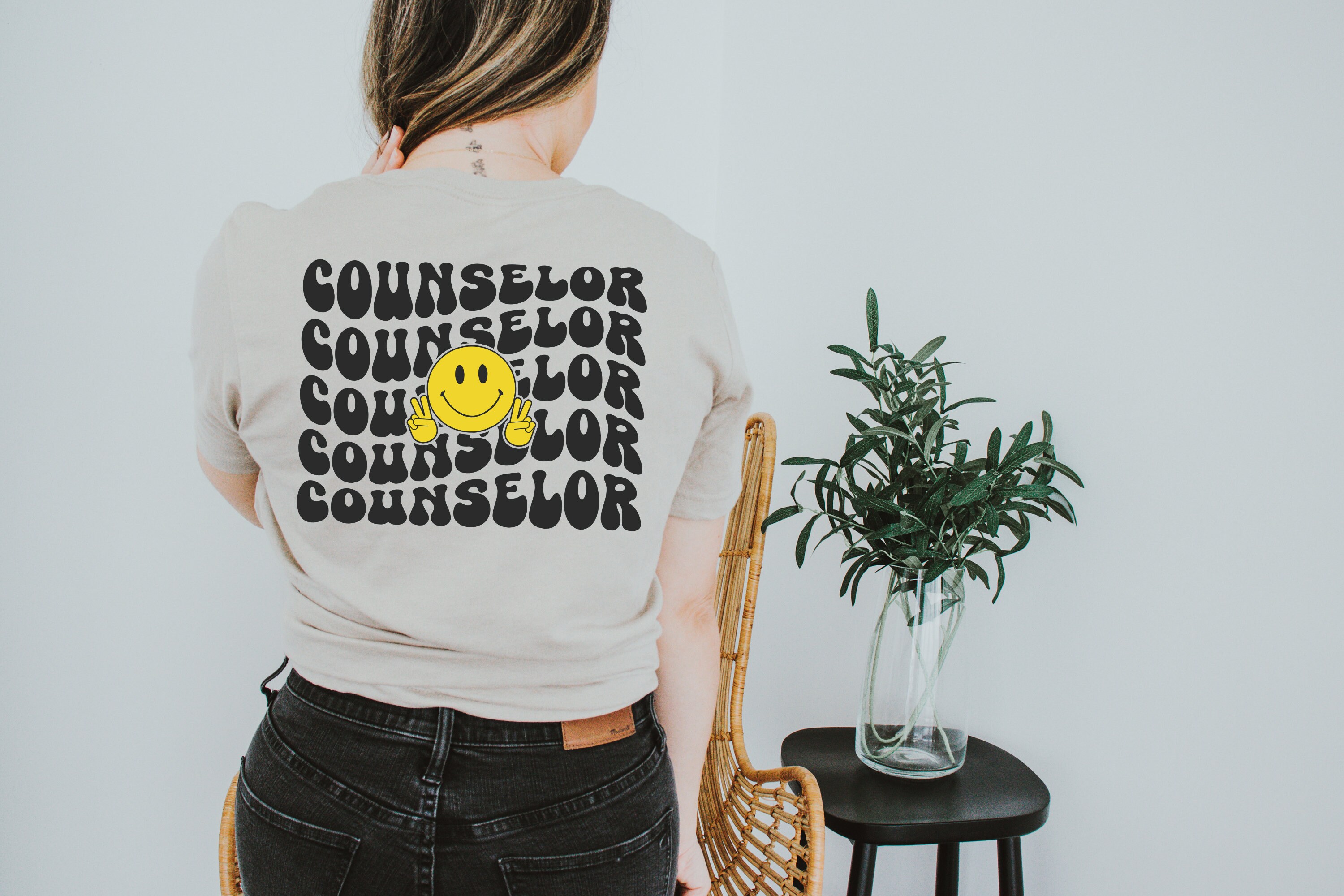 School Counselor SVG: Retro Smiley Design for Crafters and Counseling ...