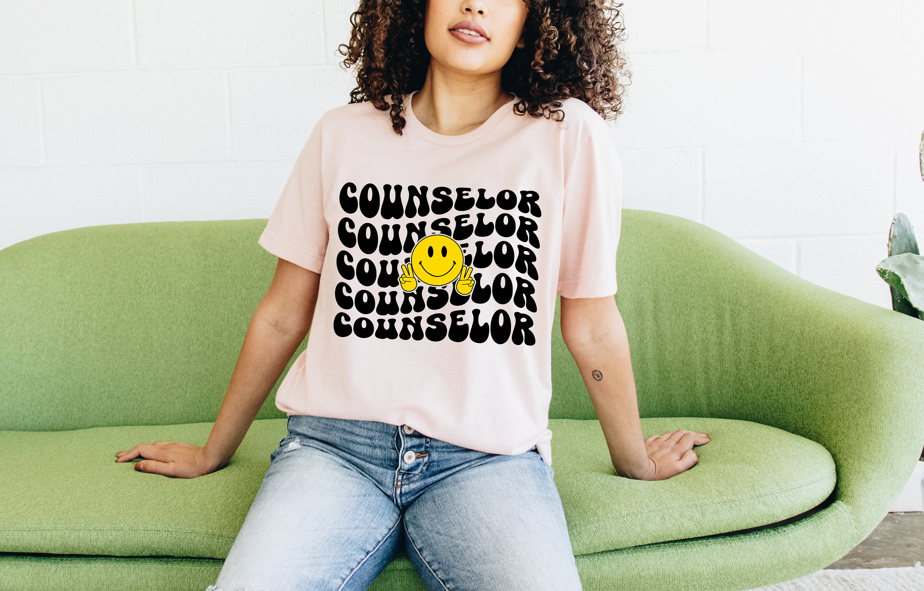 School Counselor SVG: Retro Smiley Design for Crafters and Counseling ...