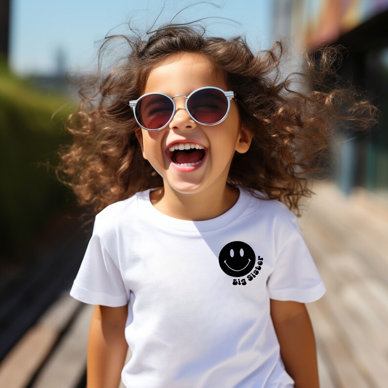 Big Sister SVG: Retro Smiley Design for Groovy DIY Projects Big Sister ...