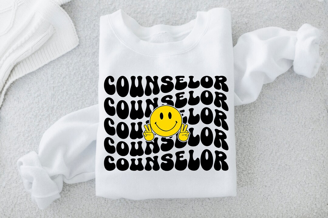 School Counselor SVG: Retro Smiley Design for Crafters and Counseling ...