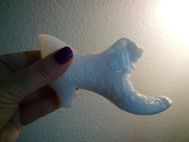 Vintage BOYD Fenton Glass Victorian Healed Cat in Slipper / Shoe ...